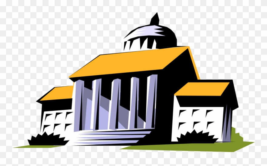 Download Vector Illustration Of Courthouse With Classical Architecture ...