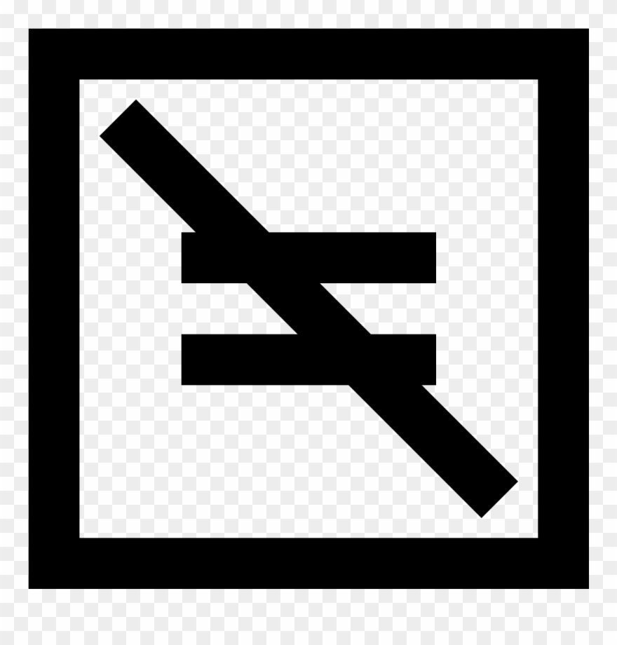 Not Equal Symbol For Kids - Lightroom Logo Black And White Clipart ...