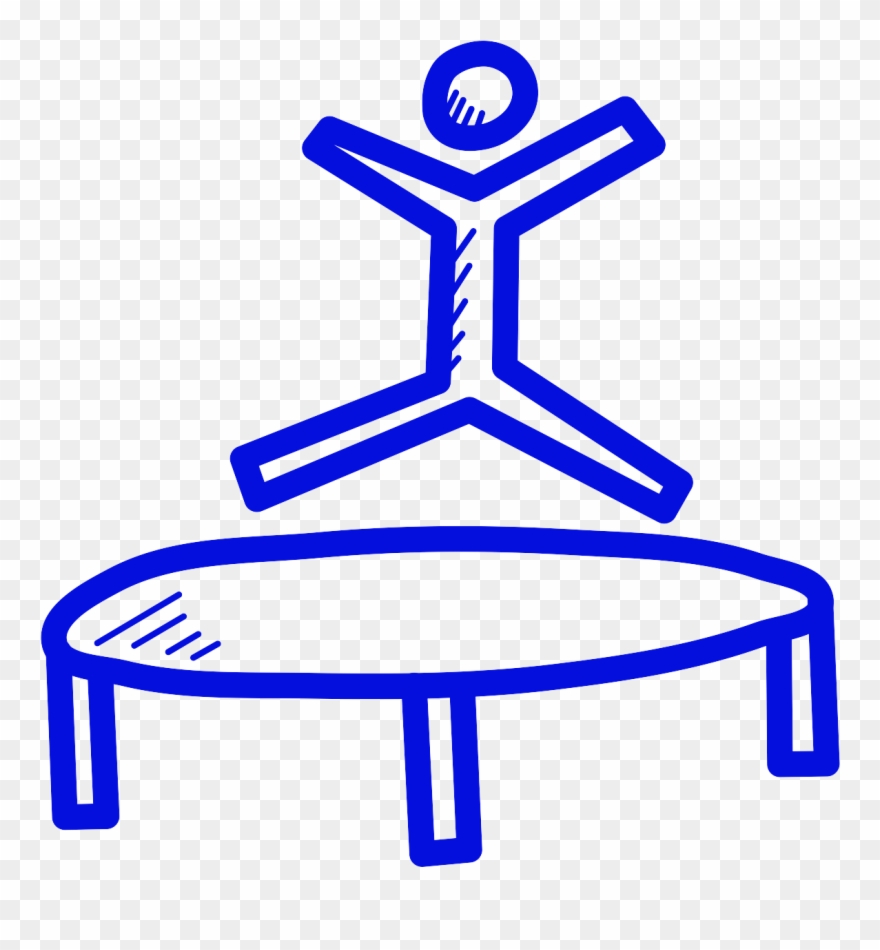 Download Line Drawing Of A Person Jumping On A Trampoline Clipart ...