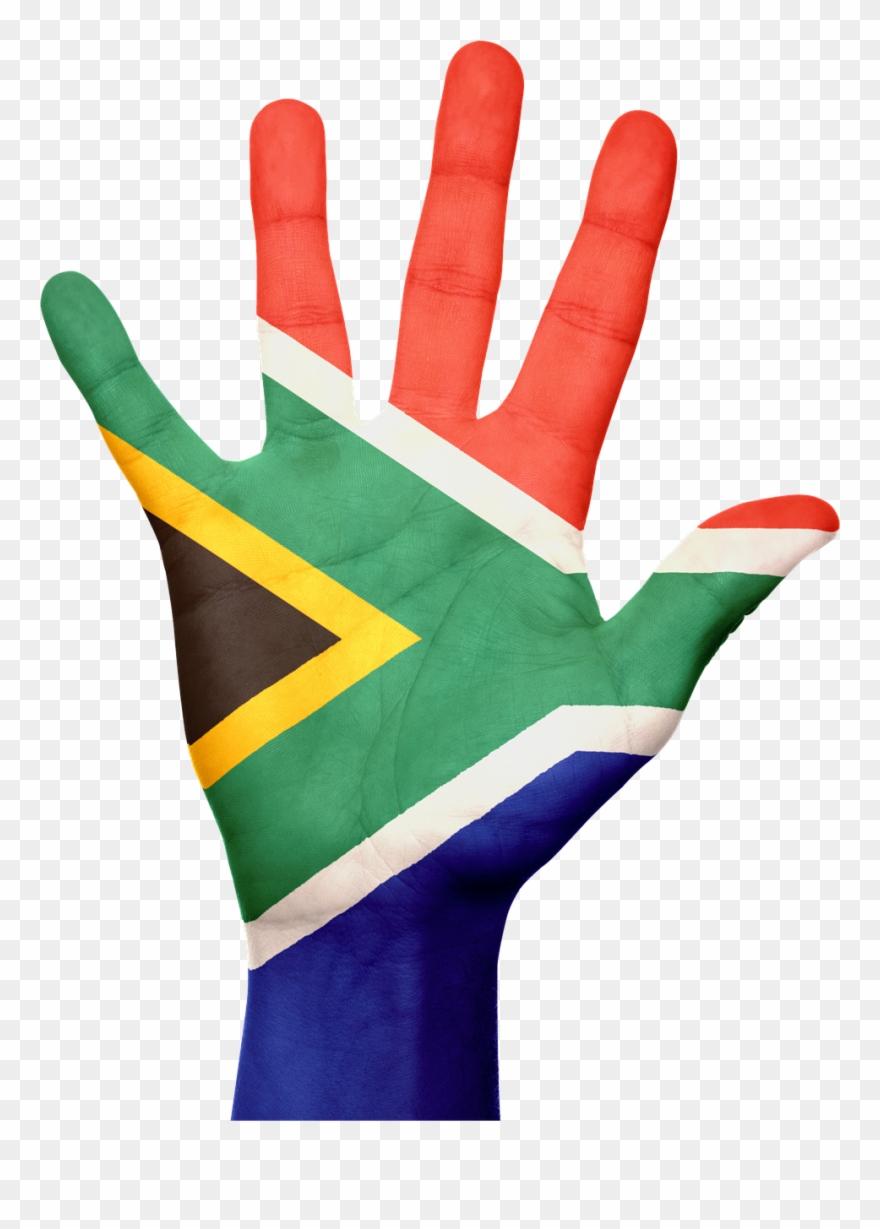 South Africa Flag Hand Pride Png Image Clipart (#2256839) - PinClipart