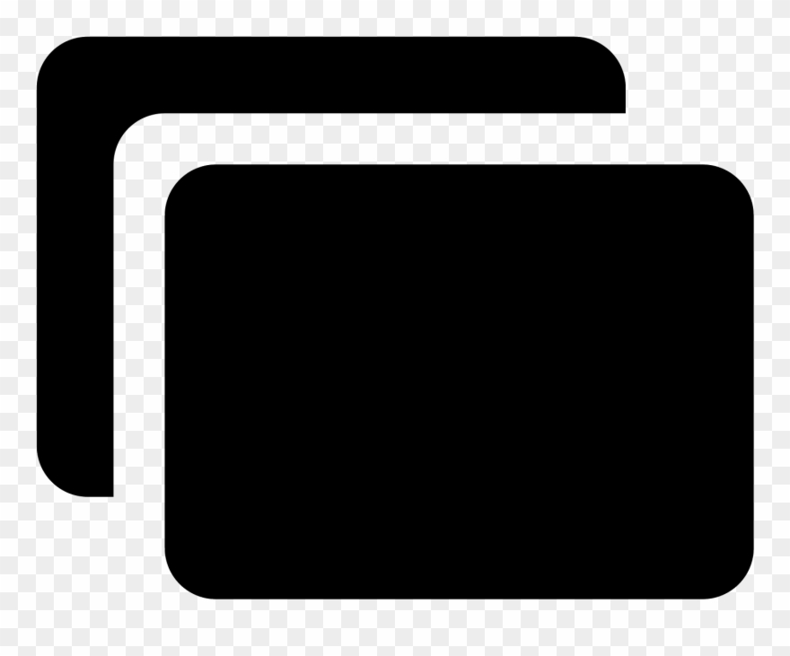 This Icon Is Of Two Squares Placed Over Each Other Clipart (#2287466 ...