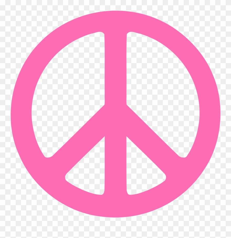 Pink - Peace - Sign - Clipart - Png Download (#2324880) - PinClipart