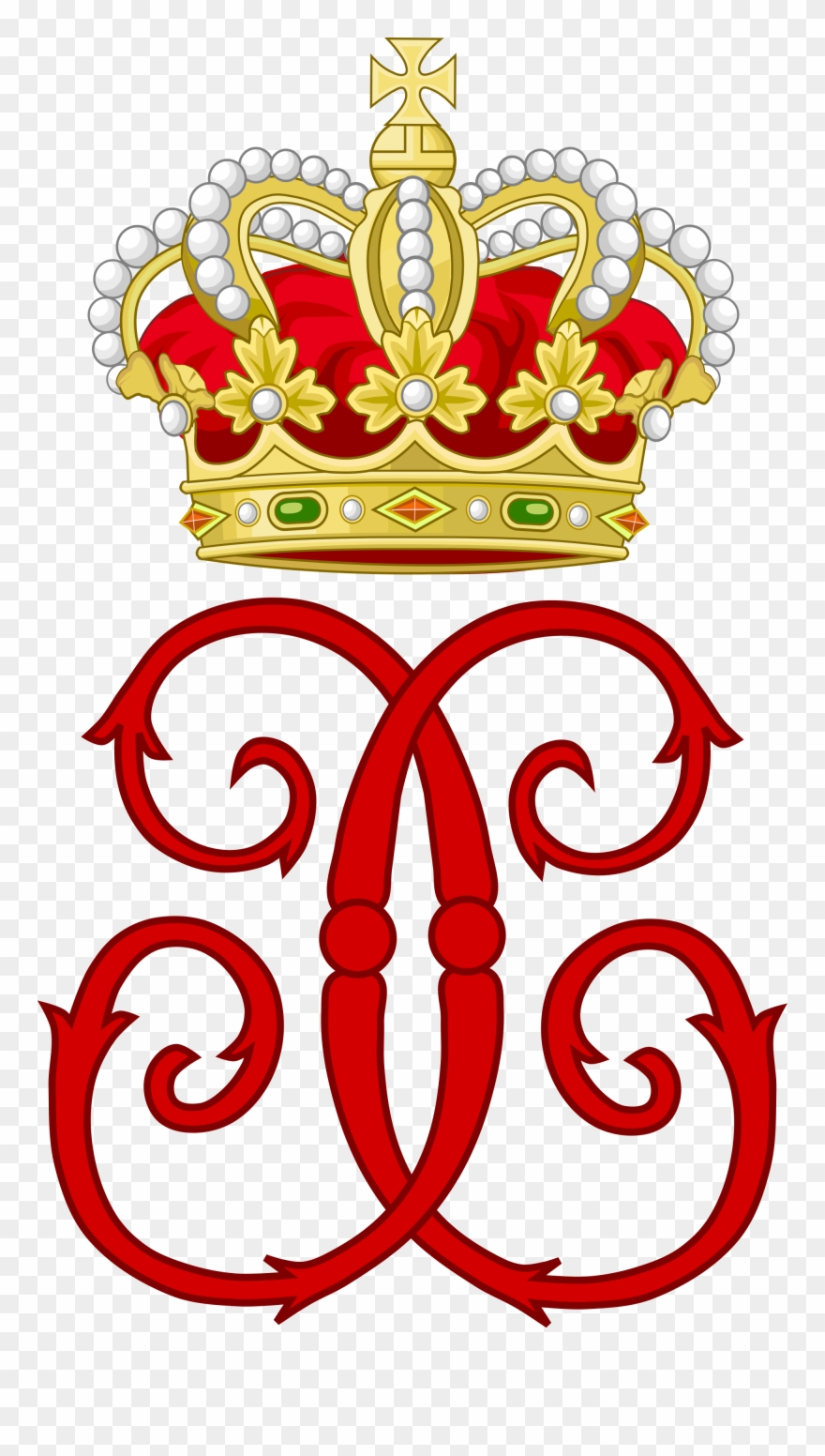 Royal Monogram Of Prince Charles Iii Of Monaco Clipart (#2385320 ...
