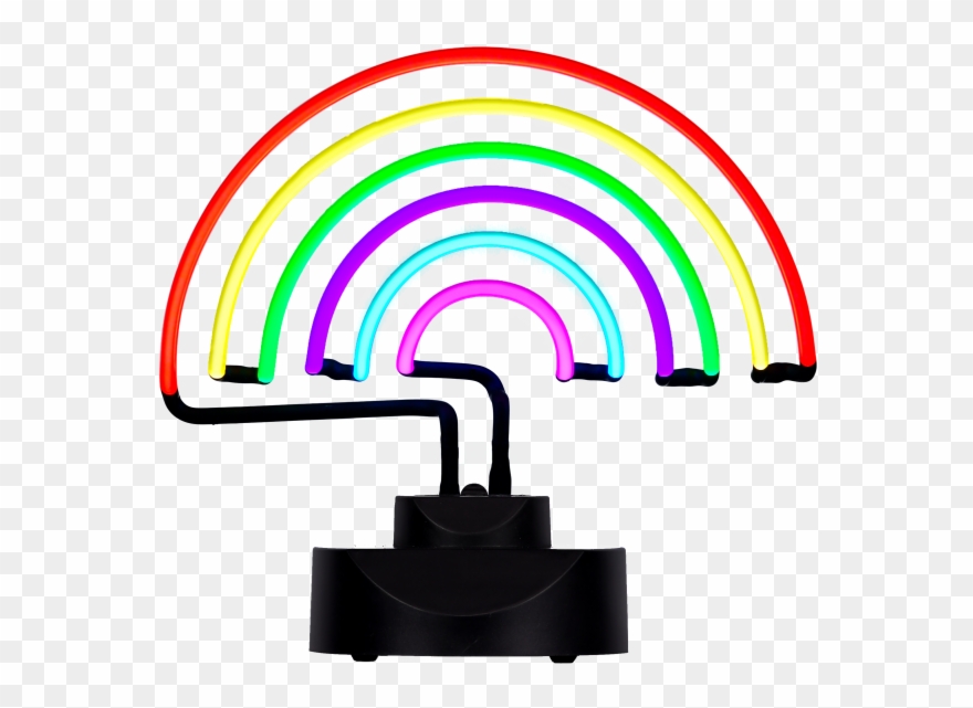Download Rainbow Large Neon Light Clipart (#2399339) - PinClipart
