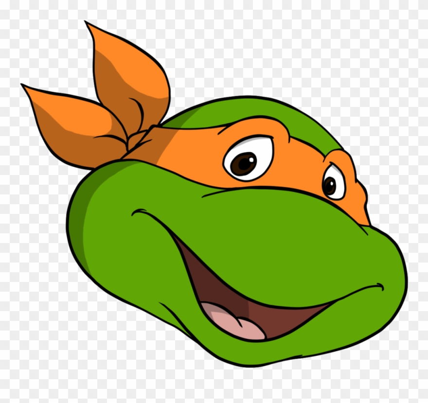 Ninja Turtles Clipart Mikey - Ninja Turtle Face Png Transparent Png ...
