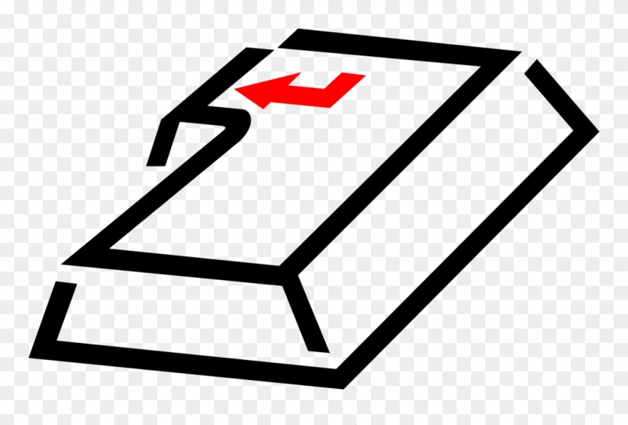 Vector Illustration Of Computer Keyboard Enter Key Clipart (#2408279 ...
