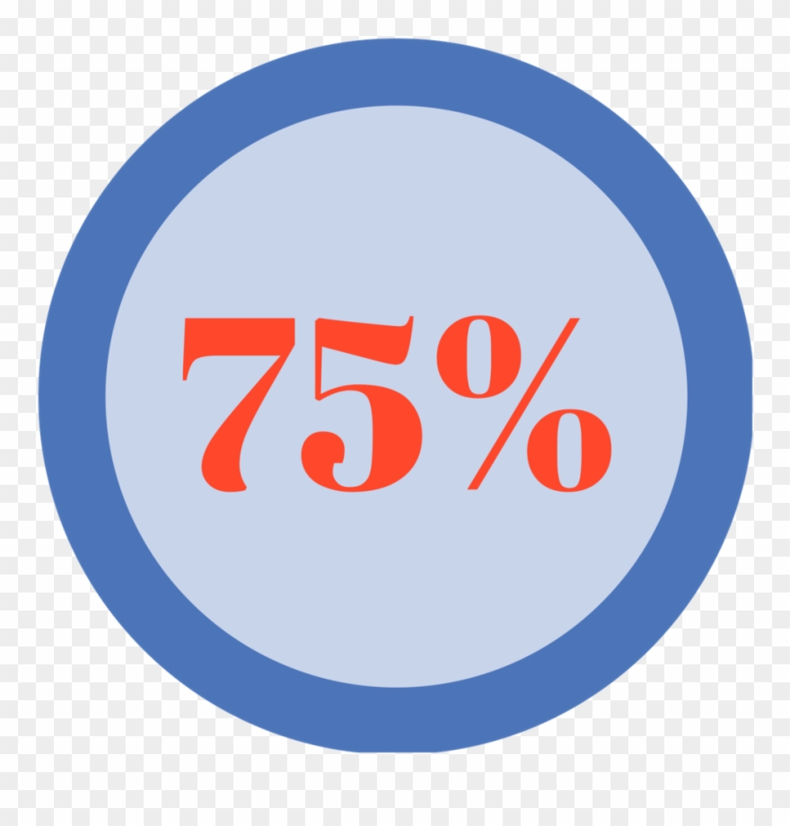 75% Clipart (#2425402) - PinClipart