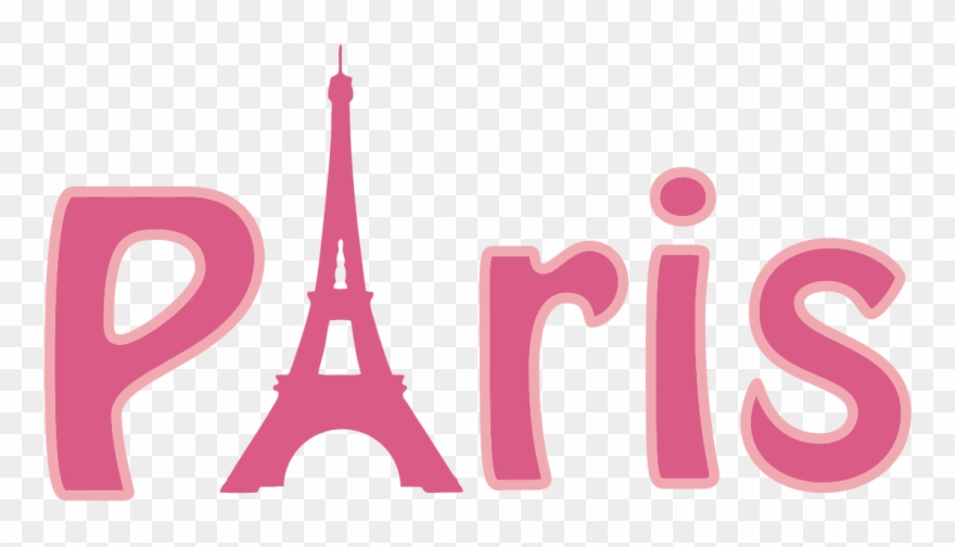 Paris Typography Pink Clipart (#2431982) - PinClipart