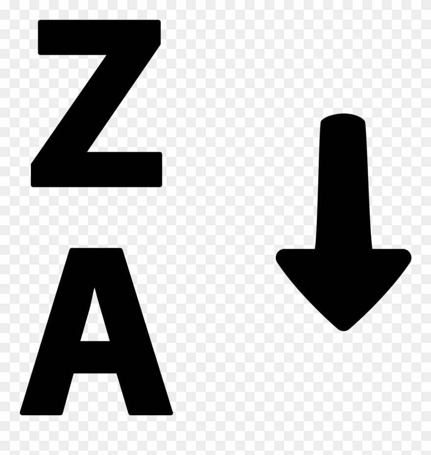 Alphabetical Sorting 2 Icon Clipart (#2439401) - PinClipart