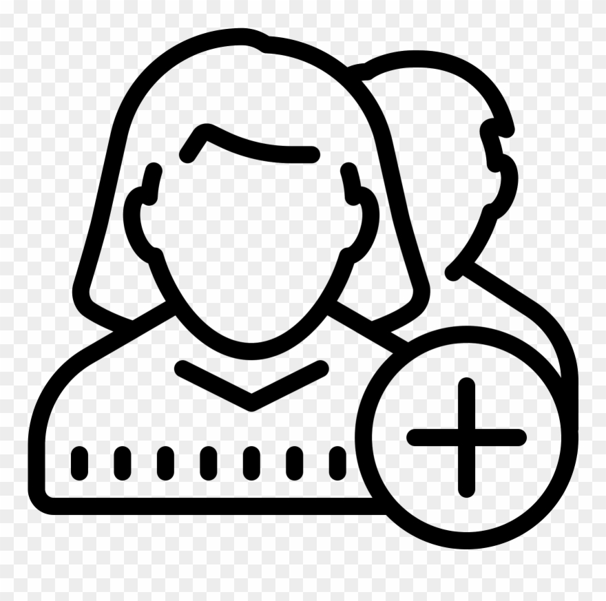 Add User Group Woman Man Icon Clipart (#2457340) - PinClipart