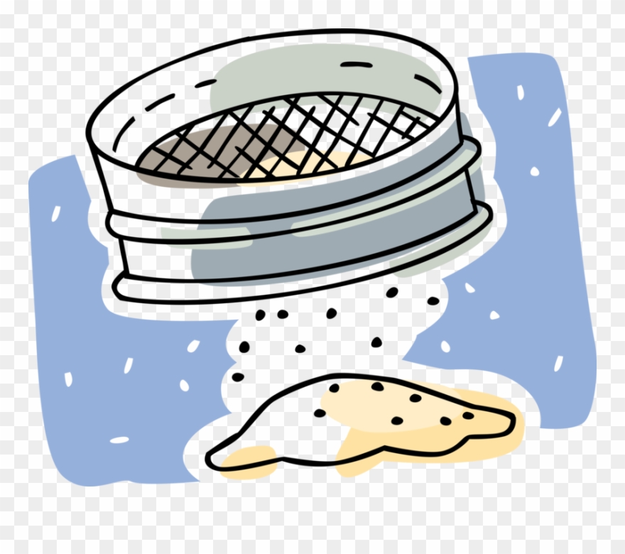 Download Vector Illustration Of Sieve Or Sifter Sifting Baking Clipart ...