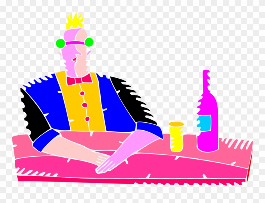 Vector Illustration Of Bar Keeper Bartender Barkeep Clipart (#2468038 ...