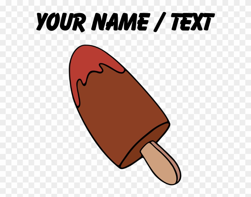 Custom Chocolate Ice Cream On A Stick Tile Coaster Clipart (#2473257 ...