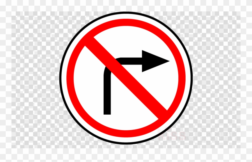 Dont Turn Right Clipart Traffic Sign Royalty-free - Png Download ...
