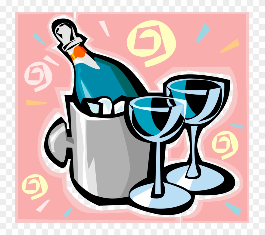 Download Vector Illustration Of Champagne Carbonated Sparkling Clipart ...