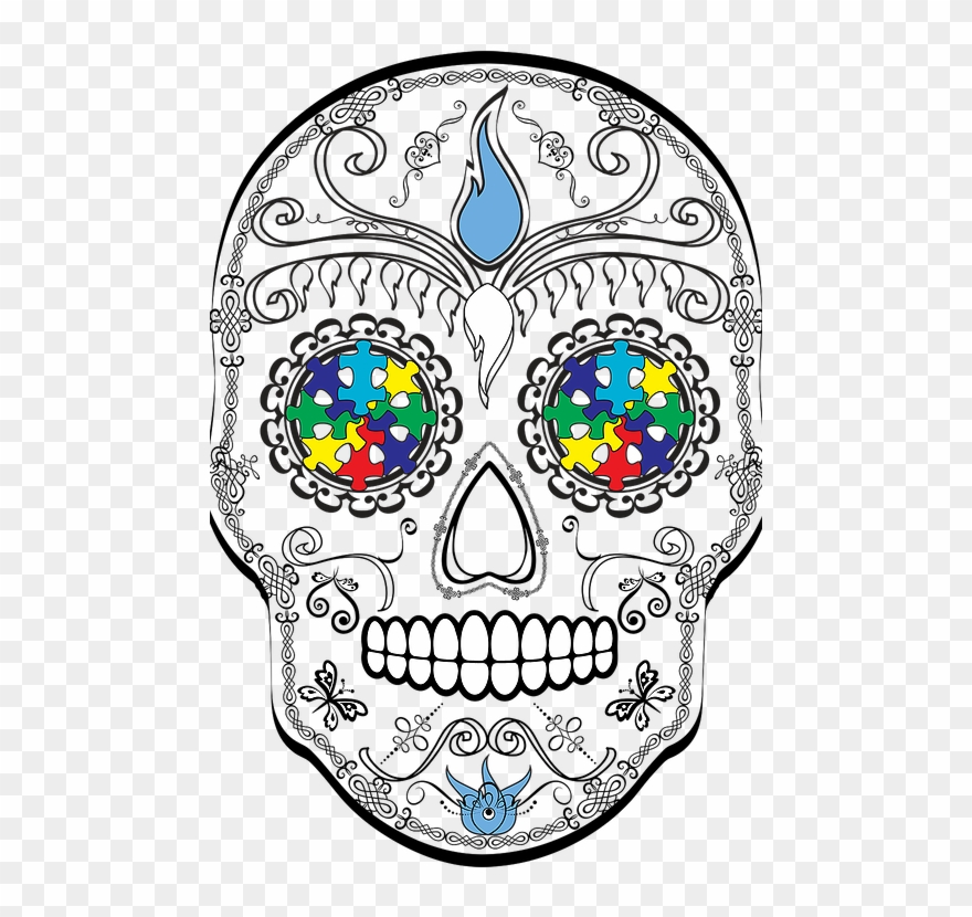 Sugar Skull Colors Clipart (#2497365) - PinClipart