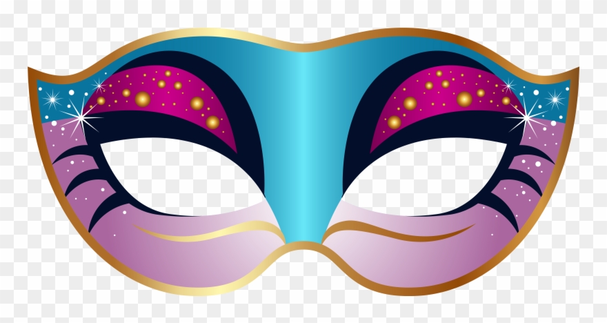 Download Blue And Pink Carnival Mask Clip Art Image - Mardi Gras Mask ...