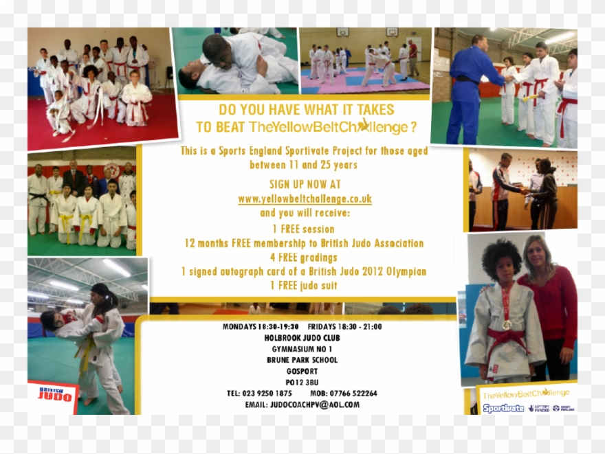 Judo Yellow Belt Clipart (#2516682) - PinClipart