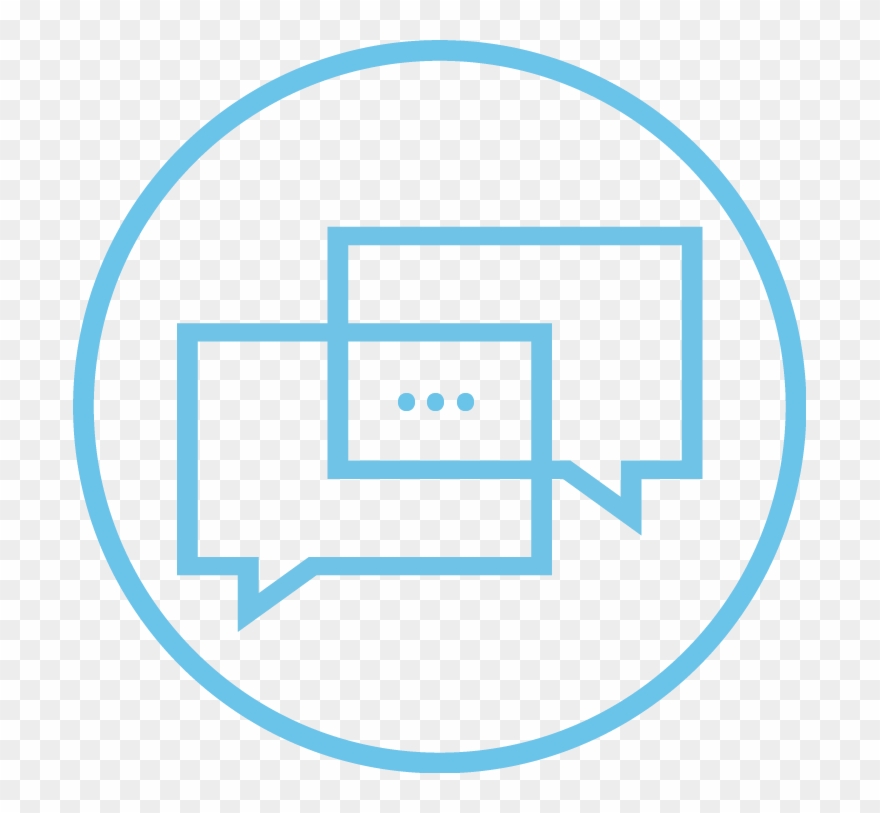 Two Speech Bubbles Overlapping Inside A Circle Clipart (#2567296 ...