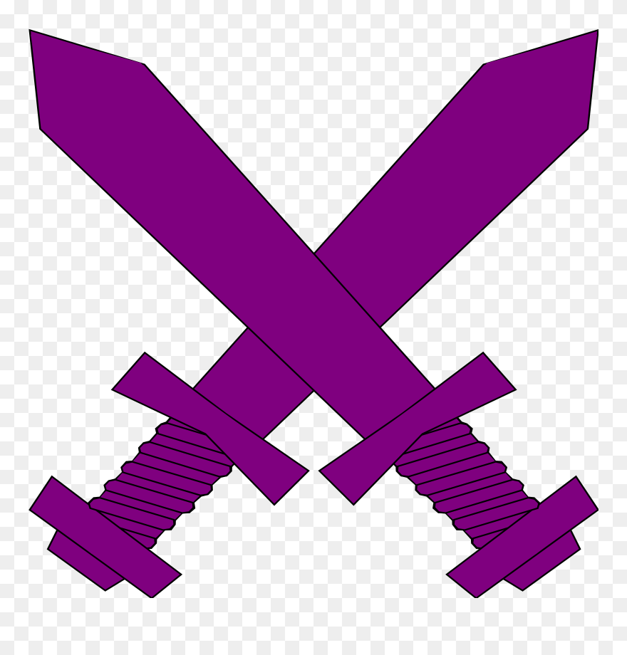 Purple Lightsaber Purple Crossed Swords Clip Art - Png Download ...