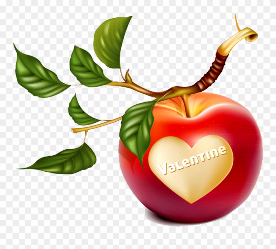 Clipart Freeuse Stock Apple Clip Art Romantic Heart - Png Download ...