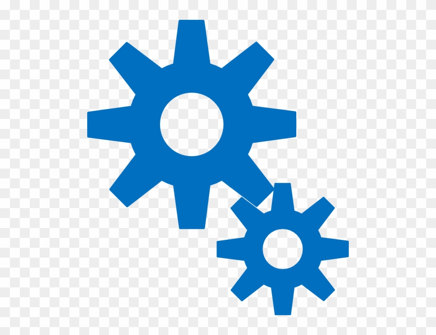 Blue Gears Svg Clip Arts 528 X 596 Px - Png Download (#2643960 ...