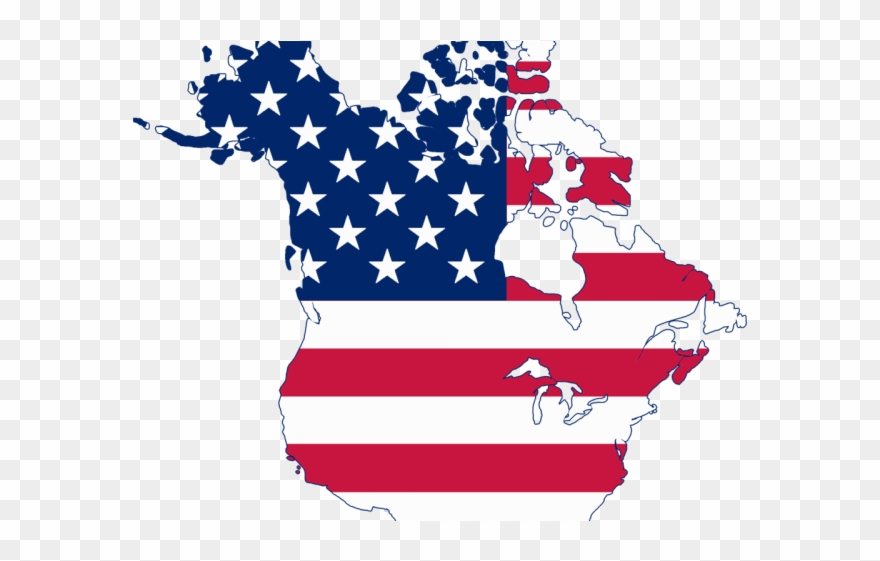 Download Map Of The Usa Flag Clipart - Png Download (#2644587) - PinClipart
