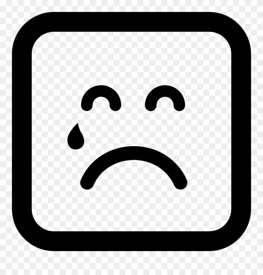 Teardrop Falling On Sad Emoticon Face Comments Clipart (#2648639 ...