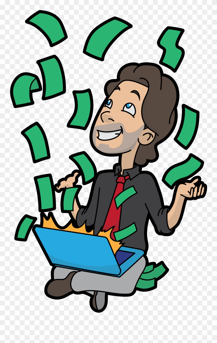 Cash Cartoon Png Clipart (#2684440) - PinClipart