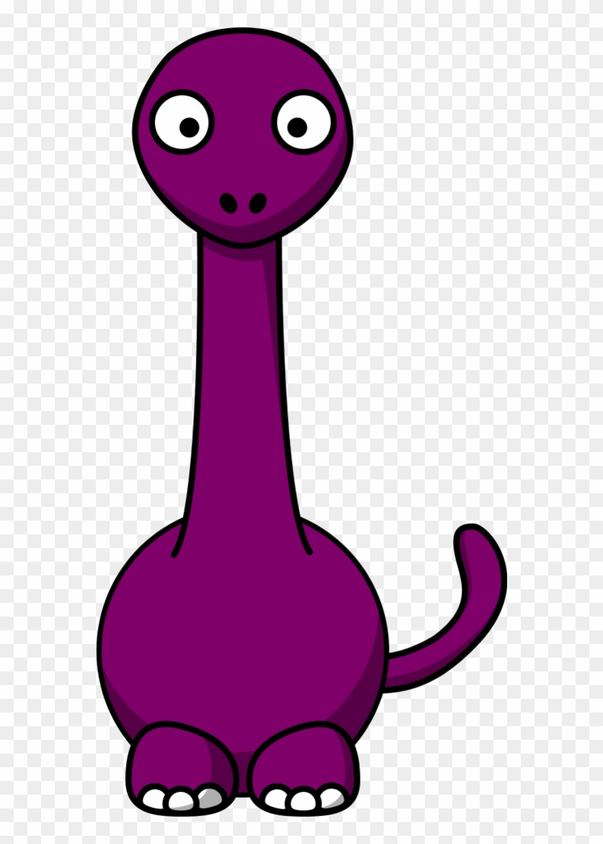 Dinosaur Cartoon Long Neck - Red Dinosaur Clip Art - Png Download ...