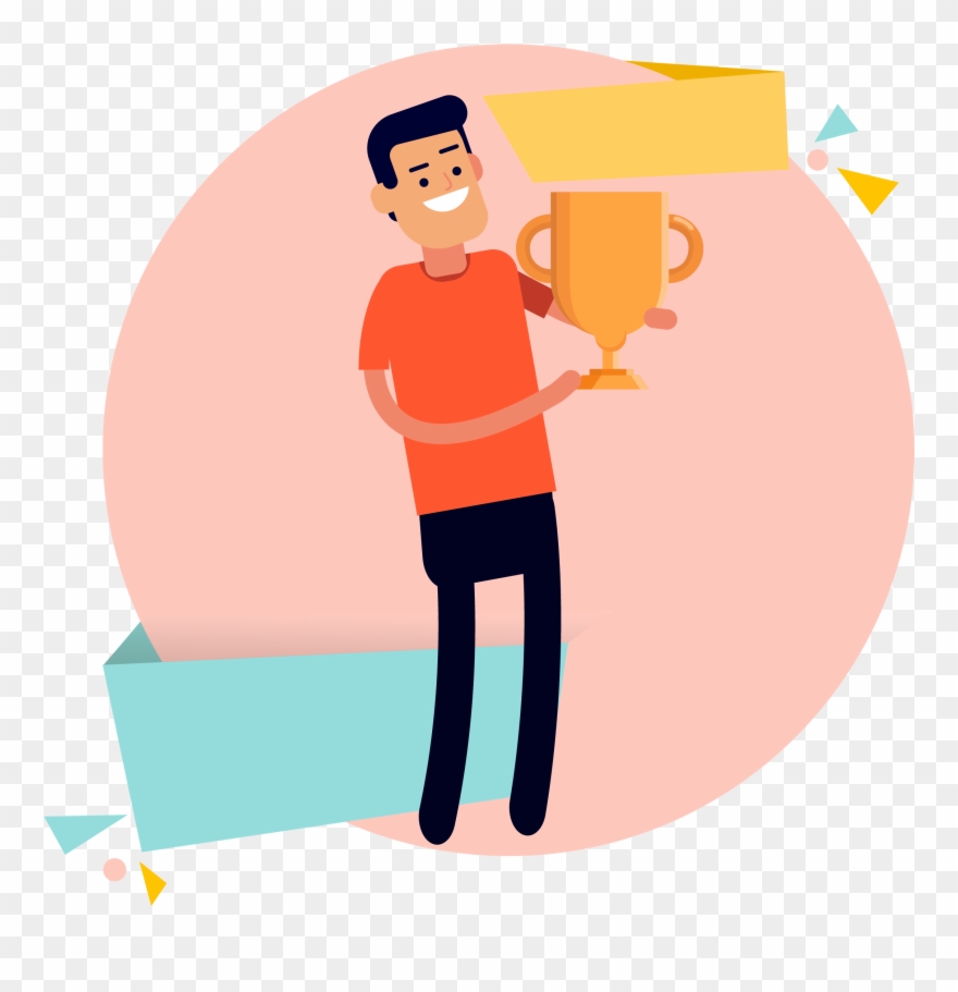 Download Hommes Gagnant Heureux Excité Png And Vector Image Clipart ...