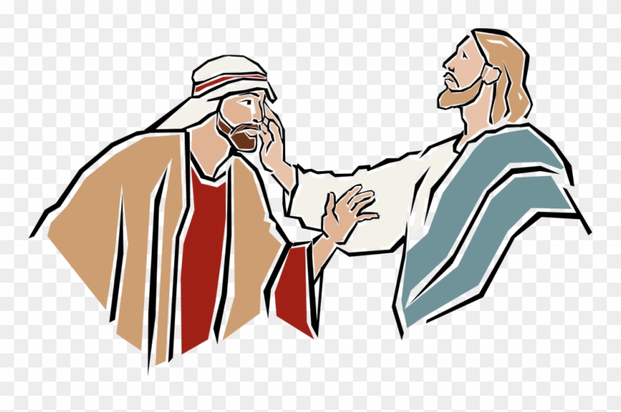 Healing Clipart Jesus Heals - Jesus Heals A Blind Man Clipart - Png ...