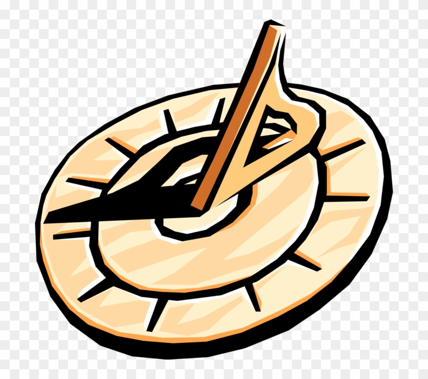 Download Vector Illustration Of Sundial Instrument Indicates Clipart ...