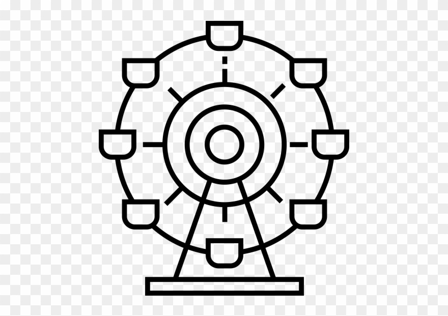 Download Ferris Wheel Rubber Stamp Clipart (#2810880) - PinClipart