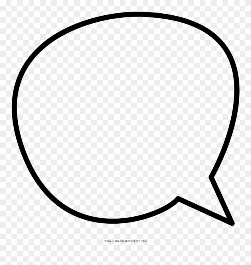 Speech Bubble Coloring Page Clipart (#2816315) - PinClipart