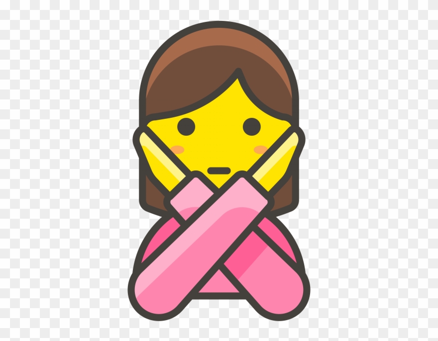 Woman Gesturing No Emoji Clipart (#2865142) - PinClipart