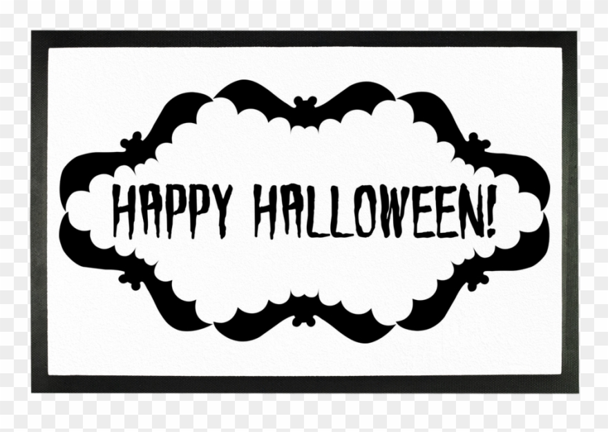 Happy Halloween Clip Art Black And White - Png Download (#2892472 ...