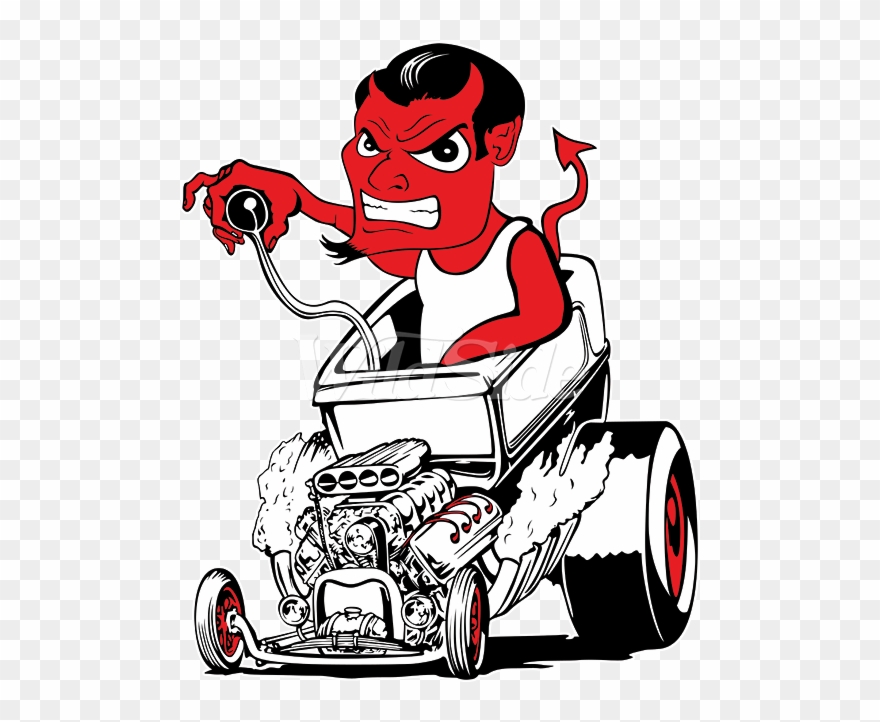 Devil Driving Hot Rod Clipart (#2961042) - PinClipart