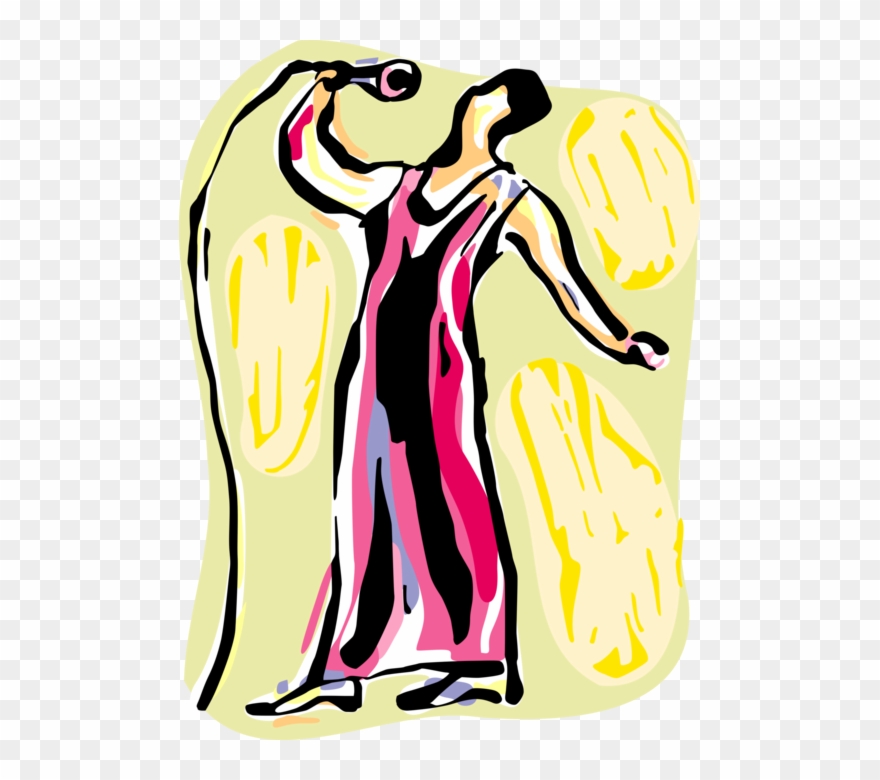 Vector Illustration Of Lounge Singer Musician Sings Clipart (#2962355 ...