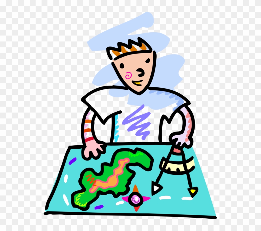 Vector Illustration Of Geography Student In Classroom Clipart (#2991527 ...
