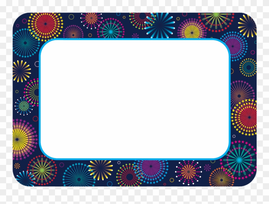 Tcr5455 Fireworks Name Tags/labels Image Clipart (#2993169) - PinClipart