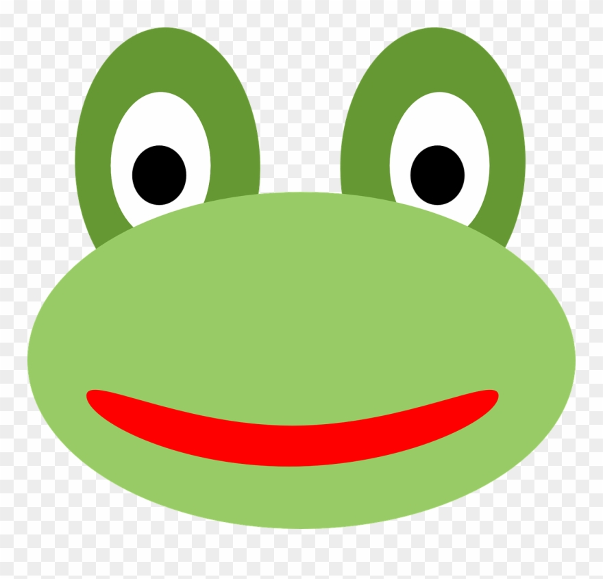Cartoon Frog With Blue Eyes In M - Vector Graphics Clipart (#30224 ...