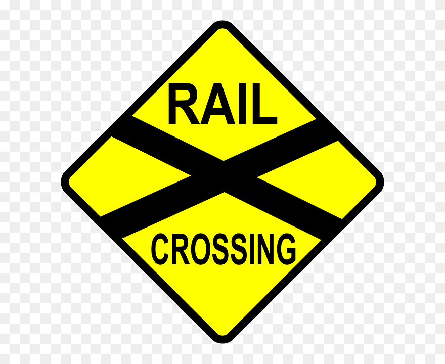 Download Train Track Border Clipart - Cartoon Railroad Crossing Signs ...