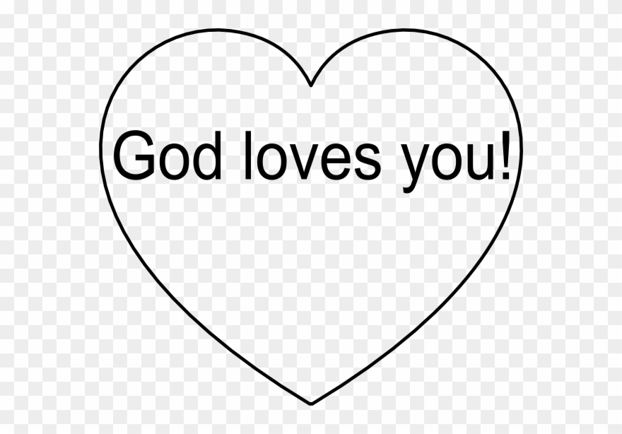 God Is Love Clip Art - God Loves You Heart - Png Download (#39845 ...
