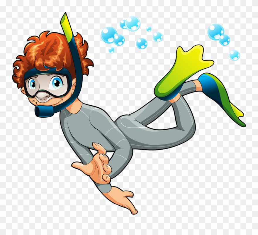 Яндекс - Фотки - Boy Scuba Diver Cartoon Clipart (#309466) - PinClipart