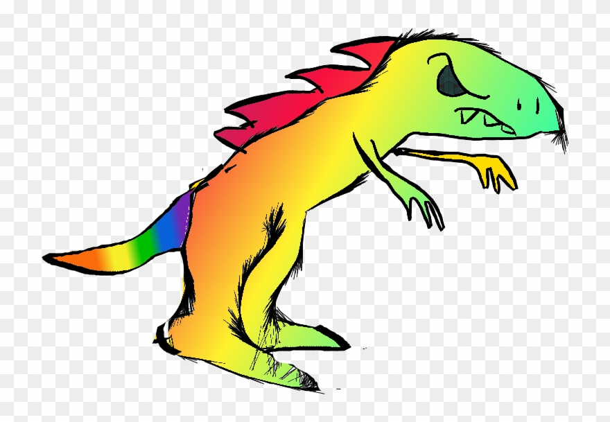 Rainbow Dinosaur Clipart (#3026797) - PinClipart