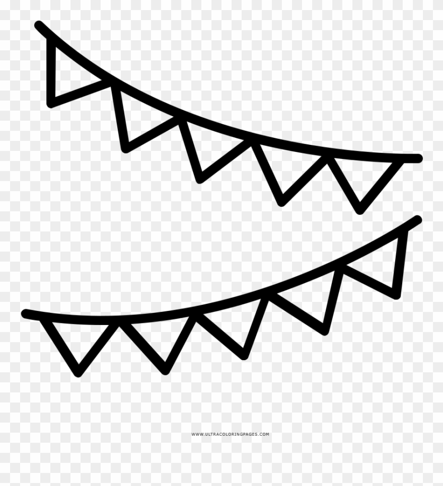 Bunting Coloring Page Clipart (#3053402) - PinClipart