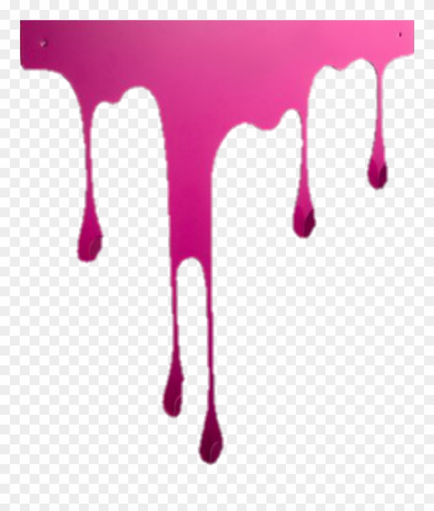 Border Edging Frame Pink Paint Dripping Drip Wet Overla Clipart ...