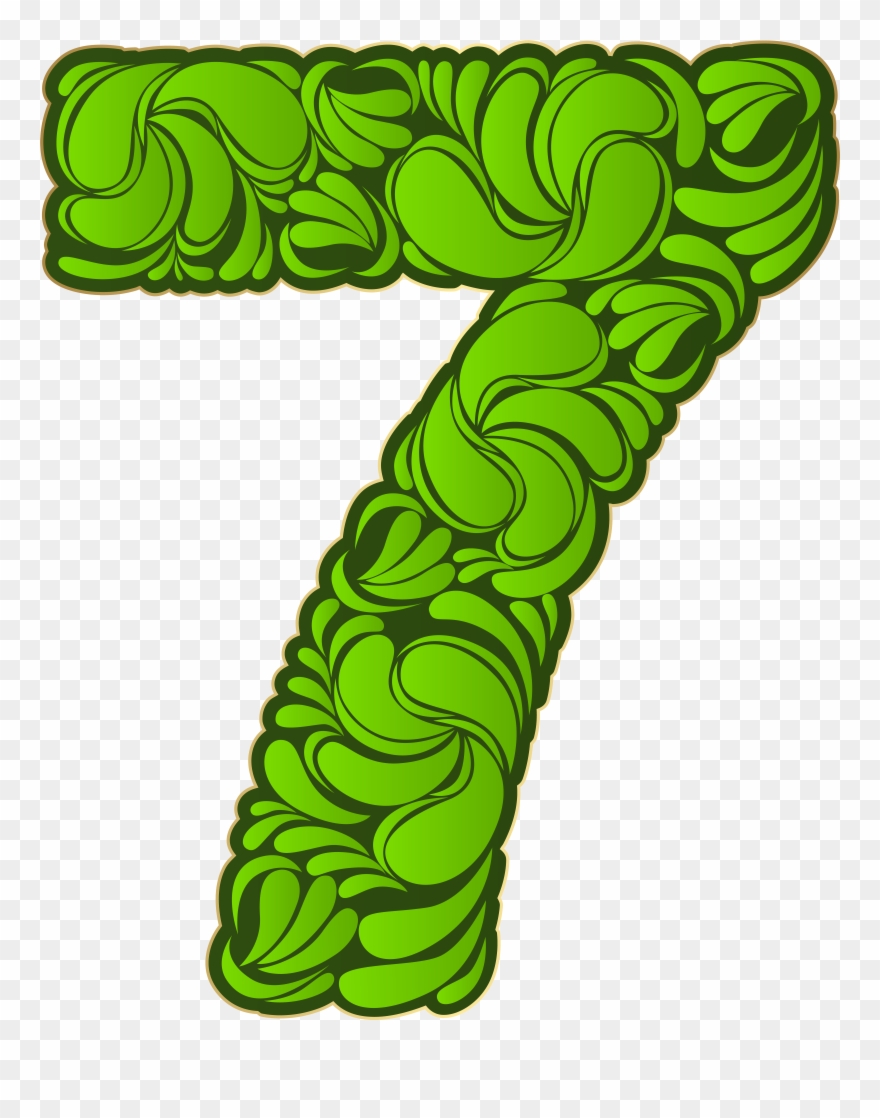 Number Seven Green Transparent Png Image Clipart (#3068621) - PinClipart