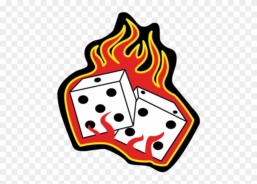 Racer Dice Simple Gambling Fire Vector Png Flame Dice Clipart (#3094325 ...